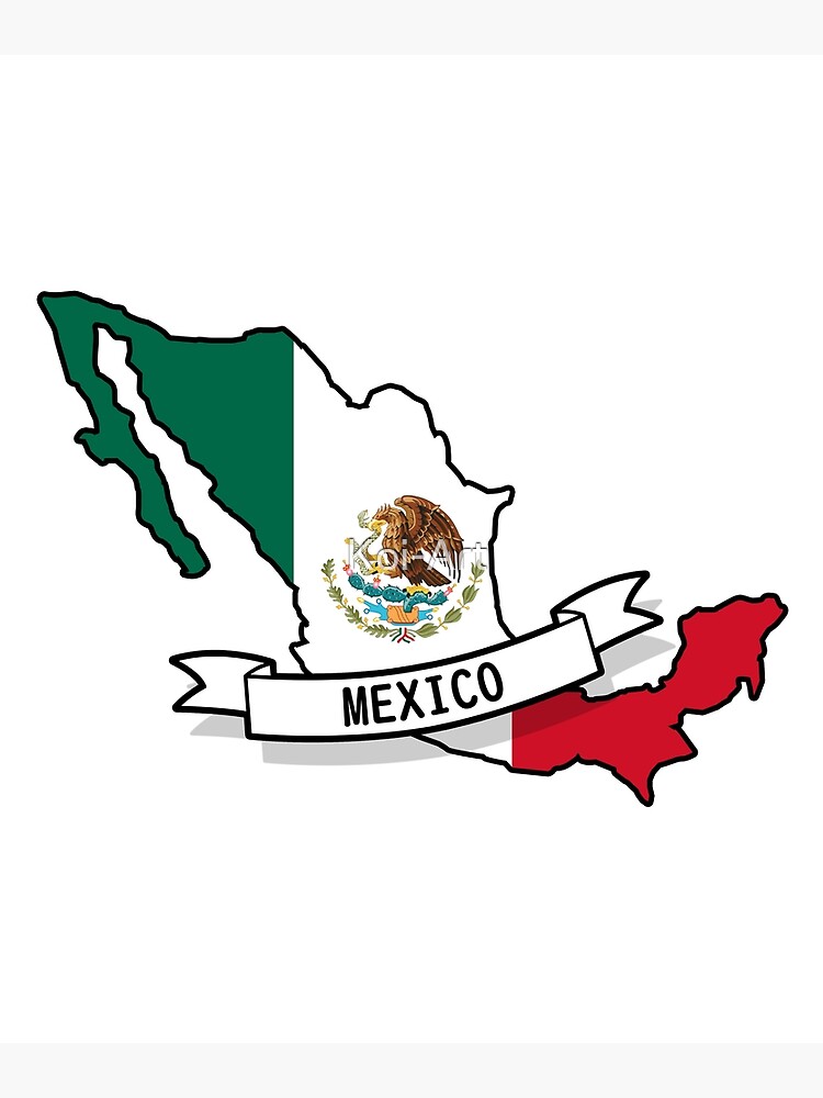 "Mexico Flag Map" Poster for Sale by Koi-Art | Redbubble