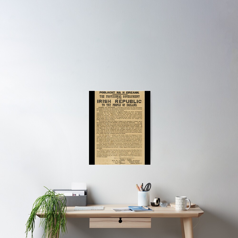 "1916 Proclamation of the Irish Republic " Poster for Sale by ...
