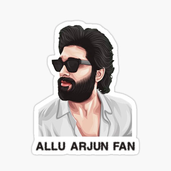 "Allu Arjun Fan" Sticker for Sale by CellWorld | Redbubble