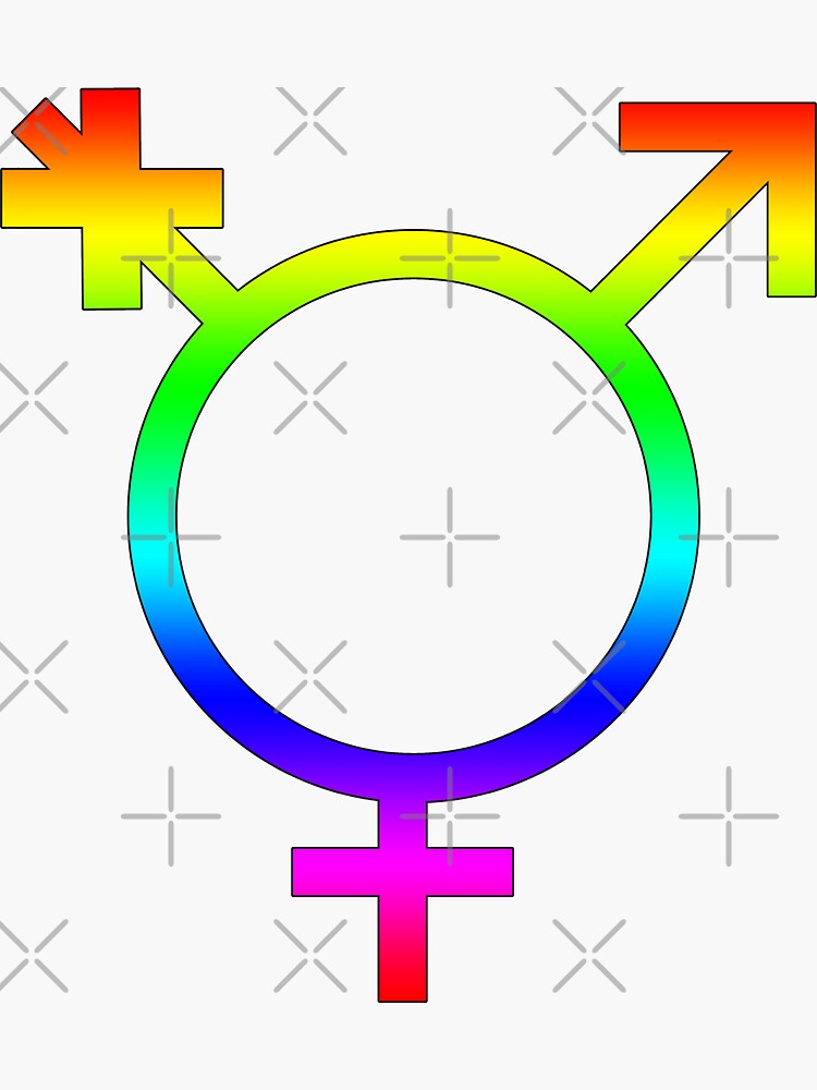 " Transgender/Genderqueer" Sticker for Sale by UntaimedGender | Redbubble