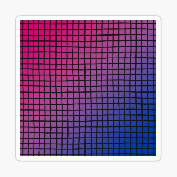 "Pink Purple Blue Gradient - Black Sketched Grid - Bisexual Colors - Bi ...