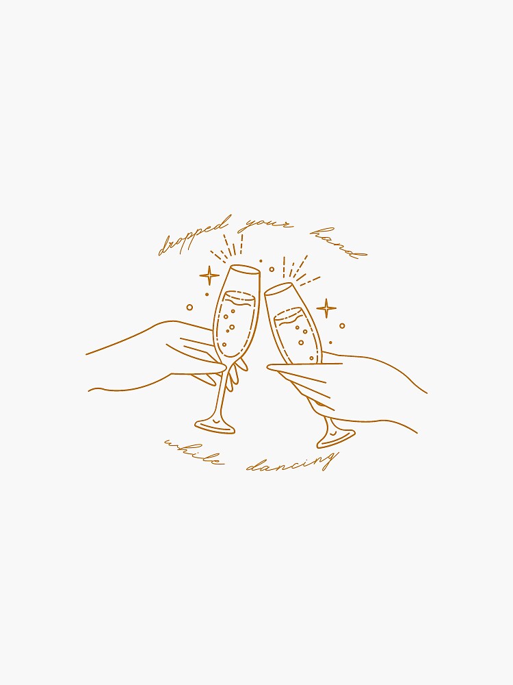 "Dropped your hand while dancing" Sticker for Sale by notartjulia ...