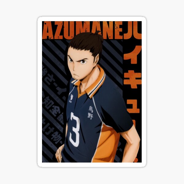 "Haikyuu!! - Asahi Azumane" Sticker by FRANKFOGGAN | Redbubble