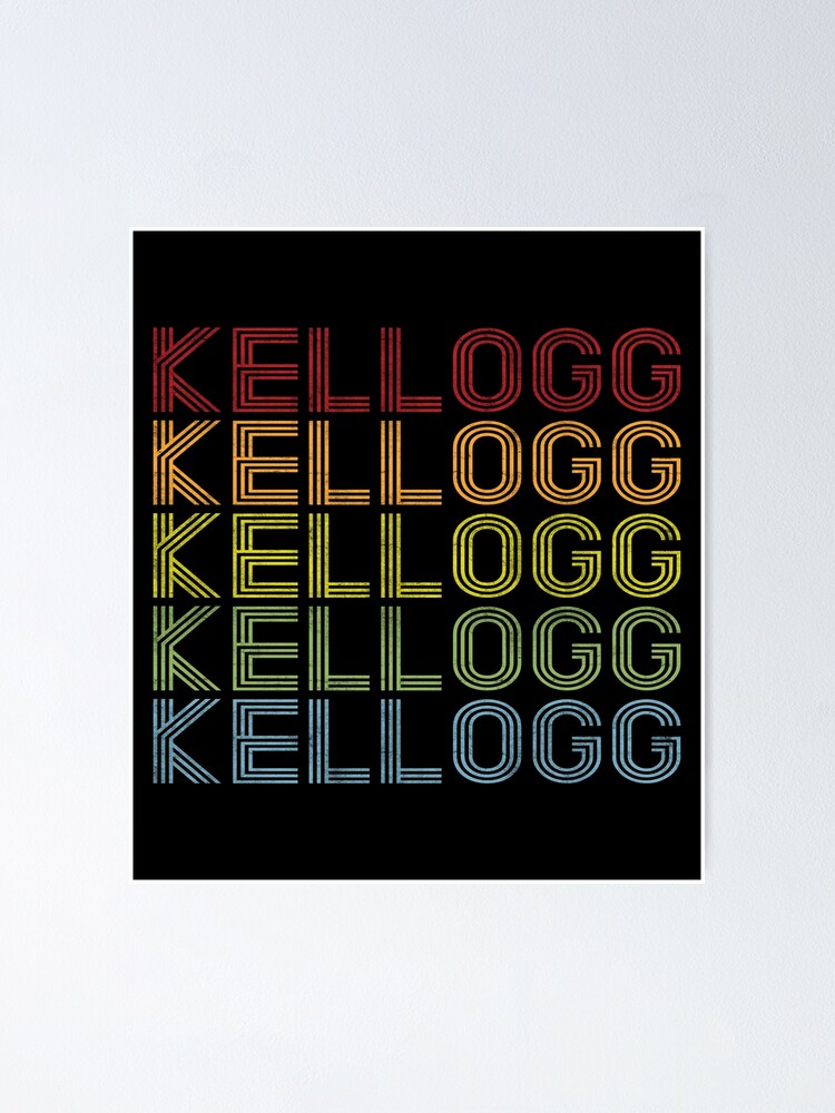 Póster «Camiseta con el nombre de Kellogg - Camiseta Kellogg Vintage ...