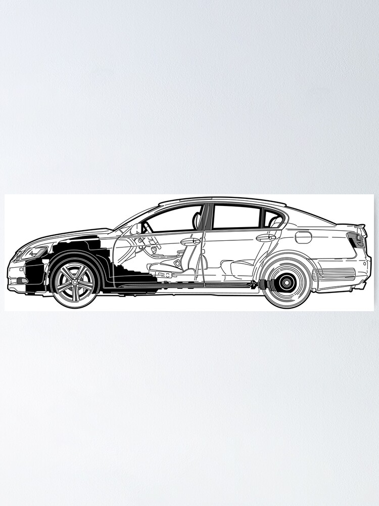 "LEXUS 3RD Generation GS Blueprint " Poster for Sale by hunter460 ...