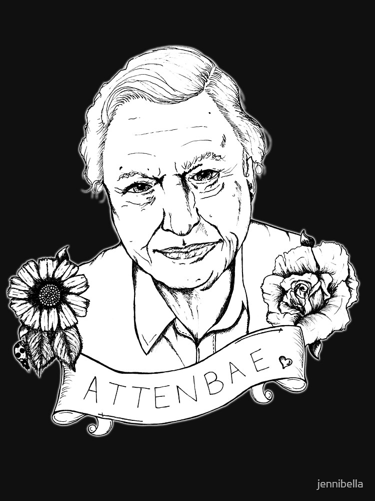 "David Attenborough - AttenBae Original Sketch" T-shirt for Sale by ...
