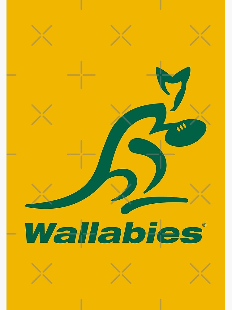 "Australia Rugby Wallabies Yellow Wallaby" Poster for Sale by elhefe ...