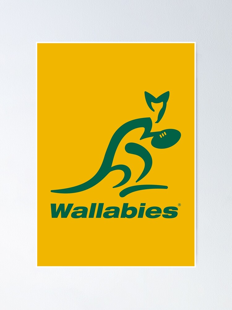 "Australia Rugby Wallabies Yellow Wallaby" Poster for Sale by elhefe | Redbubble