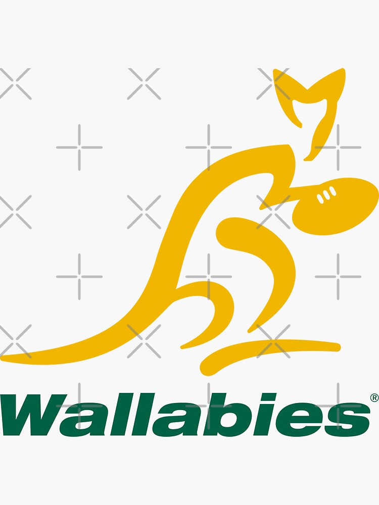 "Australia Rugby Wallabies Yellow Wallaby" Sticker for Sale by elhefe ...