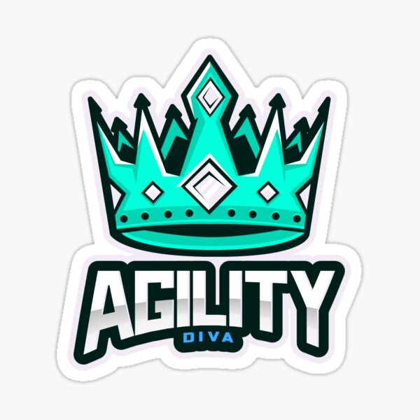 "Agility Diva Aqua" Sticker by ByTheAngel17 | Redbubble