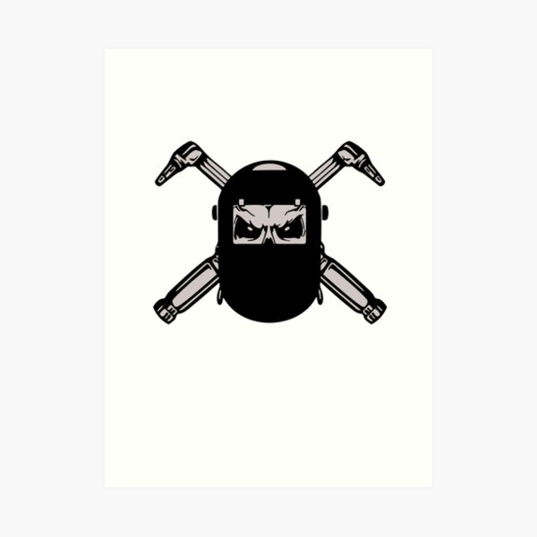 "Welder skull logo " Art Print for Sale by DavidDrum23 | Redbubble