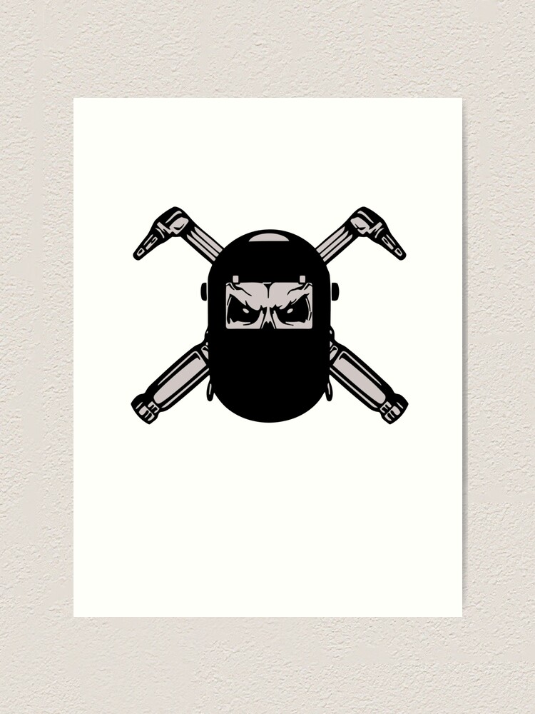 "Welder skull logo " Art Print for Sale by DavidDrum23 | Redbubble