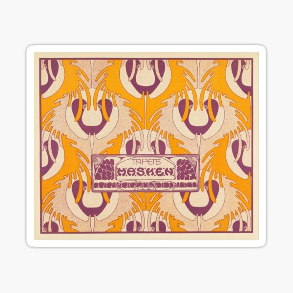"Koloman Moser Mat Masken" Sticker by iuniverseshop | Redbubble
