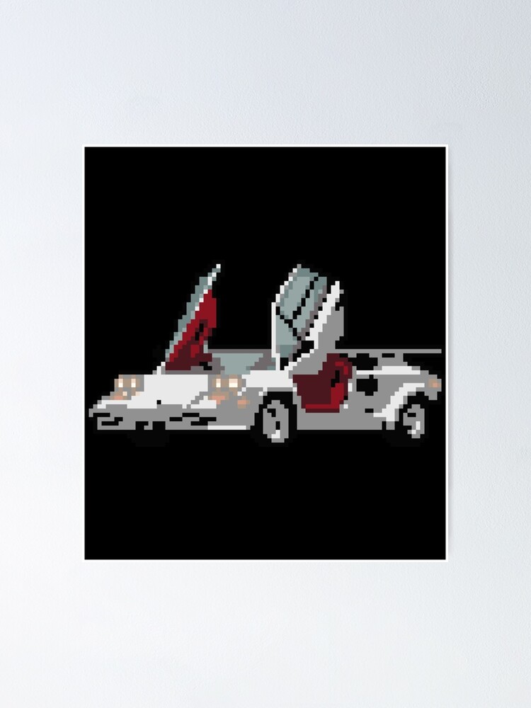 "Lamborghini Pixel Art Countach Sticker" Poster by cohenashl6 | Redbubble