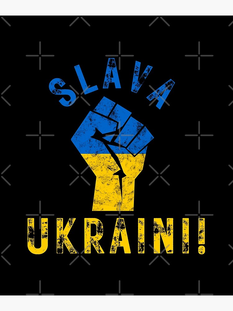 "Slava Ukraini with Colored Fist- Russia Ukraine War - support ukraine ...