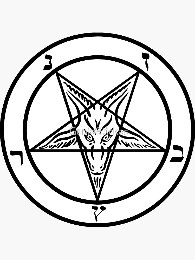 "Baphomet Star" Sticker by GanjaStickas | Redbubble