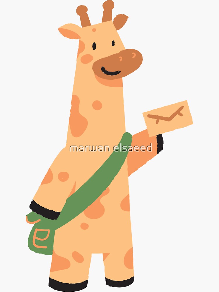 "But Her Mail Giraffe" Sticker for Sale by marwanelseed | Redbubble