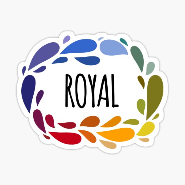 "Royal Name Cute Colorful Gift Named Royal" Sticker by kindxinn | Redbubble