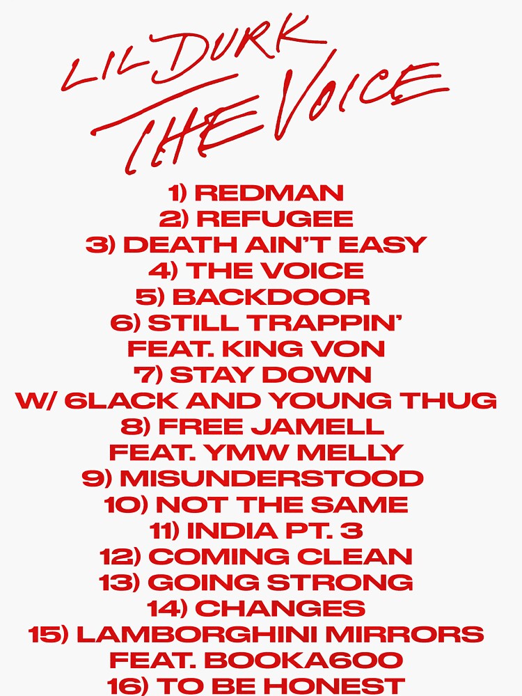 "Lil Durk" Sticker by marcanaee | Redbubble