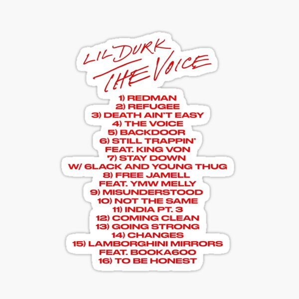 "Lil Durk" Sticker by marcanaee | Redbubble