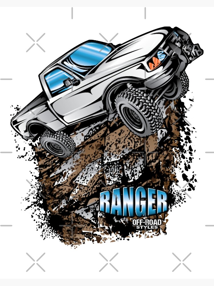 "White Ford Ranger Off Road styles" Poster for Sale by QSZACD | Redbubble