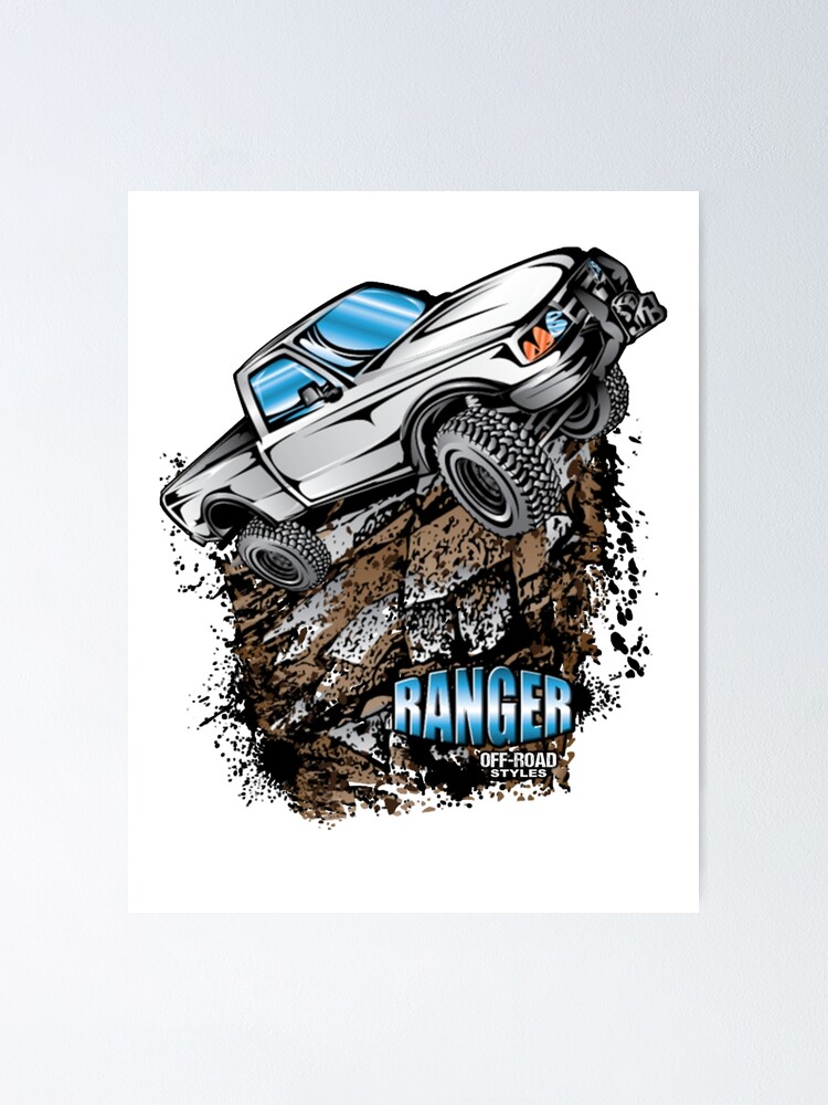 "White Ford Ranger Off Road styles" Poster for Sale by QSZACD | Redbubble