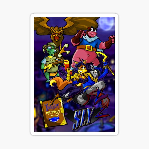"Sly Cooper " Sticker by hendersonpp | Redbubble
