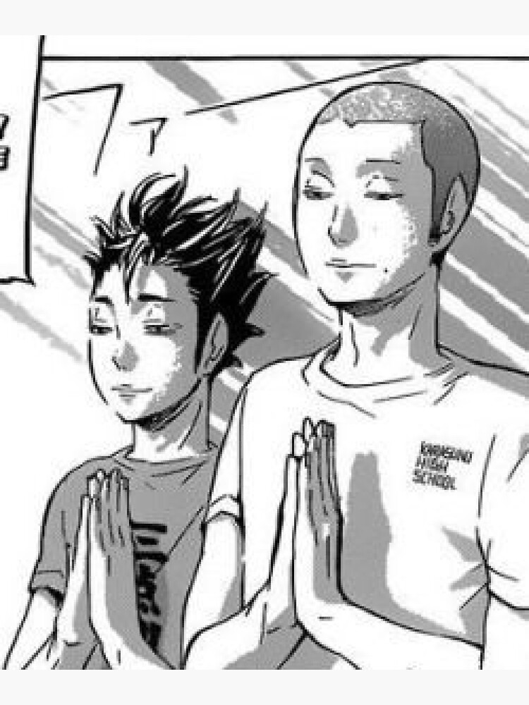 "Nishinoya & Tanaka Prayer Haikyuu Manga - anime Prayer" Poster by ...