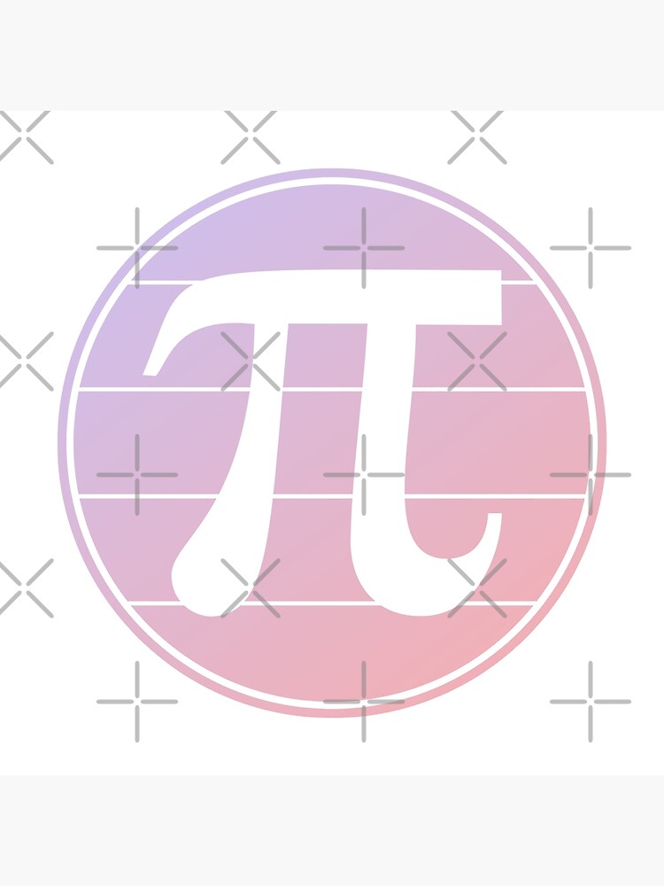 Lámina fotográfica «Gradiente Pi Símbolo Retro | Feliz día Pi | Regalo ...