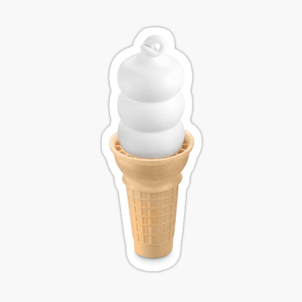 "Vanilla Ice Cream Cone Classic" Sticker by BetterDaze | Redbubble