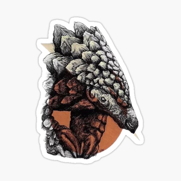 "I finished the design of the cute little Chinese pangolin" Sticker for ...