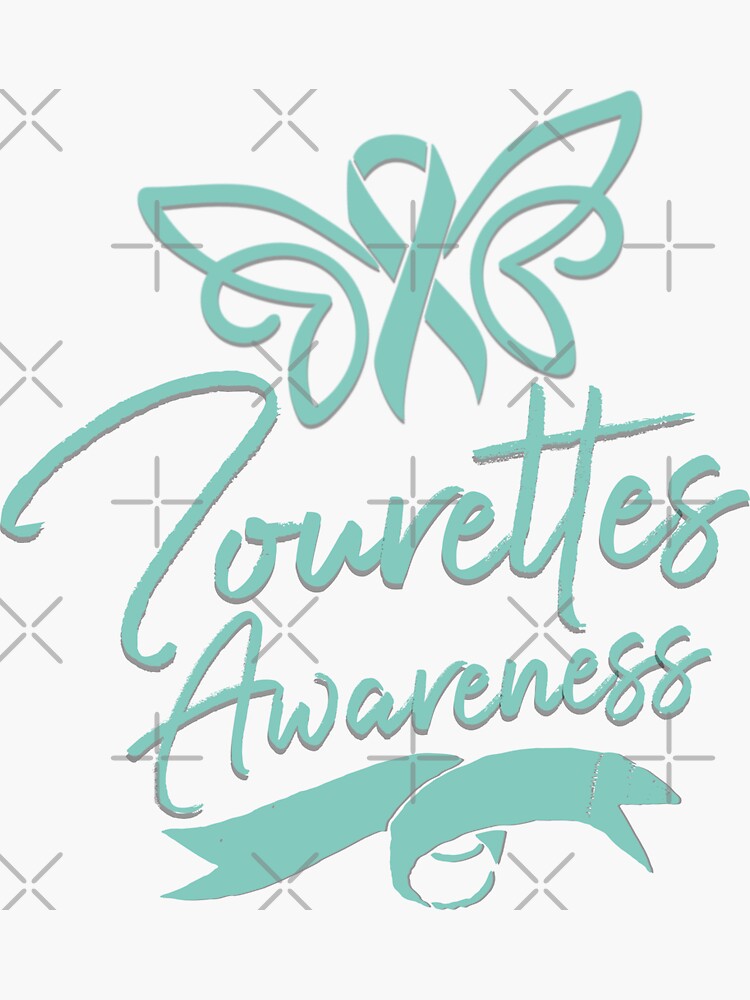 "Tourettes Awareness Teal Ribbon Butterfly , Tourette Syndrome ...