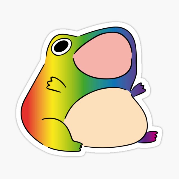 "Rainbow frog" Sticker by Mandy-Kuijper | Redbubble