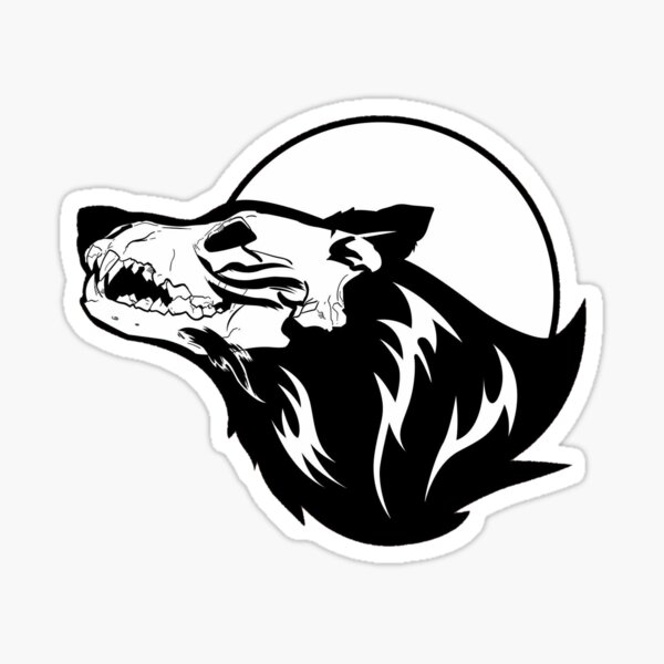 "WRMFZY Spiritus Skelewolf" Sticker for Sale by DickinDownOprah | Redbubble