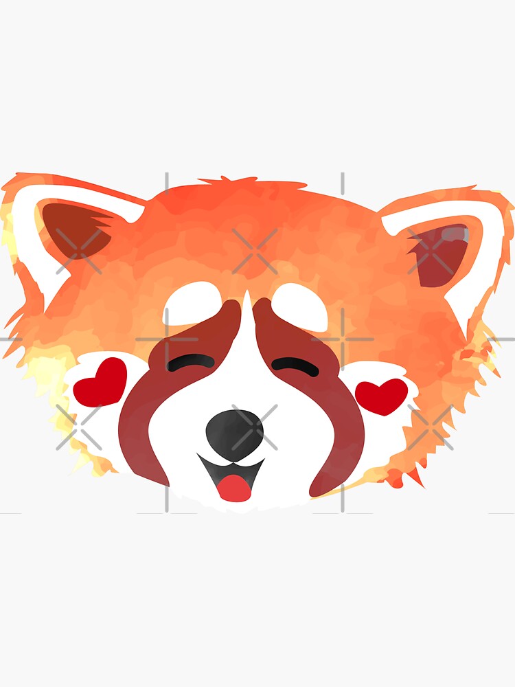 "Cute Red Panda, Water color Red Panda clipart, Red Panda in love, Red ...