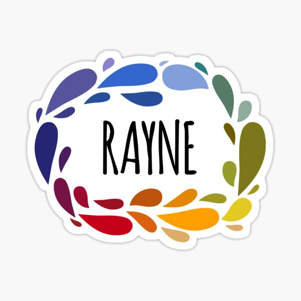 "Rayne Name Cute Colorful Gift Named Rayne" Sticker for Sale by ...