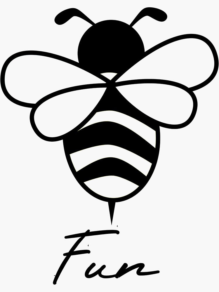 "Bee Fun" Sticker by magnet90210 | Redbubble