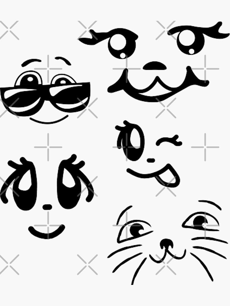 "smile happy smiley face pack 5" Sticker by najoua15 | Redbubble