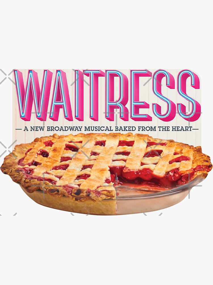 "Waitress The musical logo pie" Sticker by Leyzel | Redbubble
