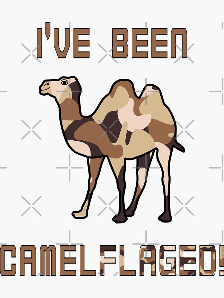 "Funny Camelflage" Sticker by BrightSquare | Redbubble