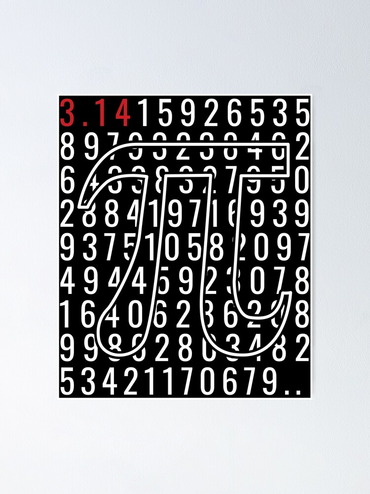 "Pi Day 100 Digits of Pi Math Teacher" Poster for Sale by Shirt-Kaiser ...