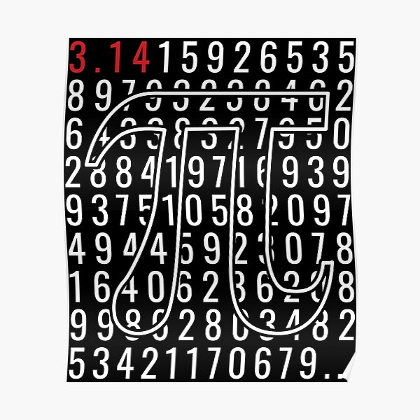 "Pi Day 100 Digits of Pi Math Teacher" Poster for Sale by Shirt-Kaiser ...