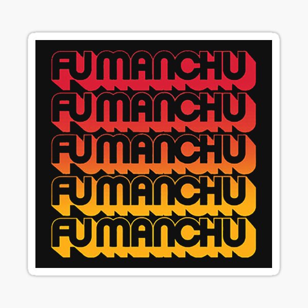 "Best fu manchu - logo" Sticker by cjedrzejewiczcr | Redbubble