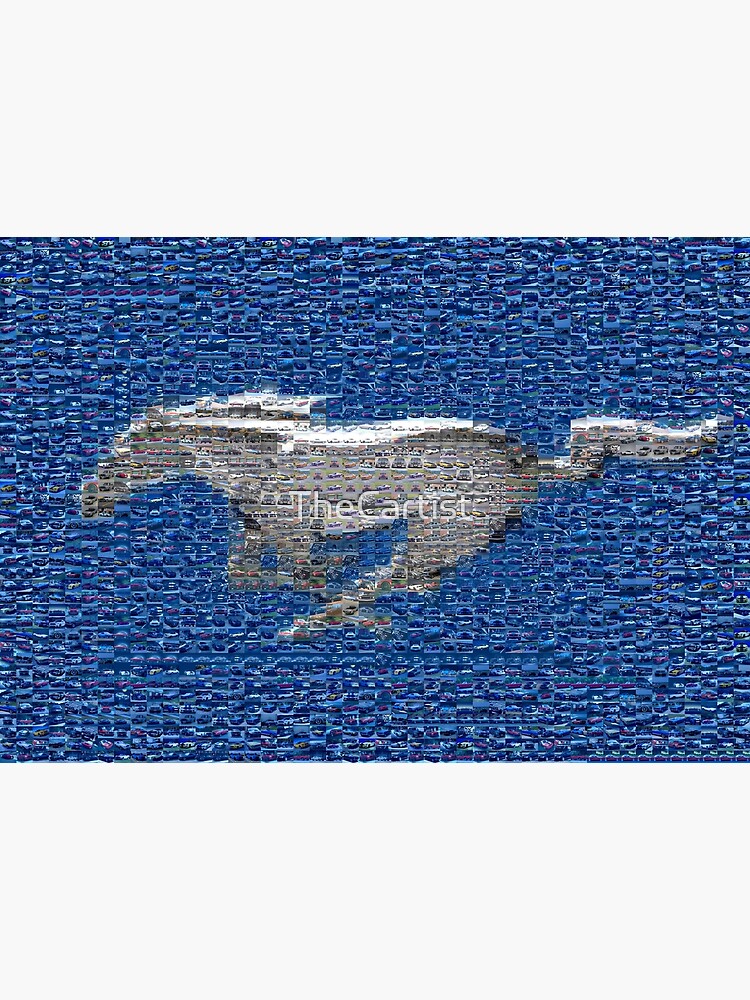 " Blue Ford Mustang Logo Photo Mosaic" Poster for Sale by TheCartist ...