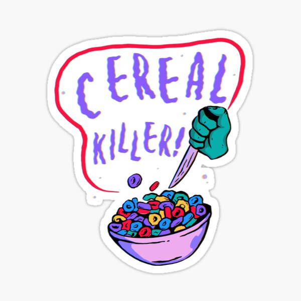 "Cereal killer " Sticker by tomysuga | Redbubble