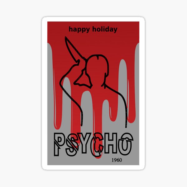 "Vintage Psycho Poster Psycho Film Of" Sticker by Wendybinat46 | Redbubble