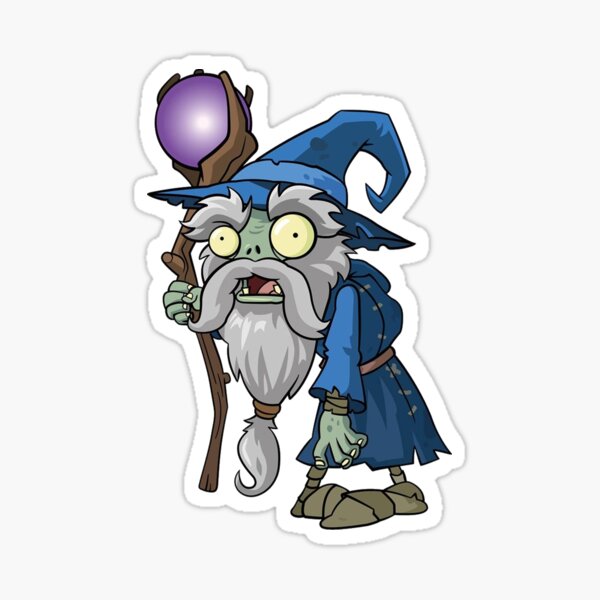 "Wizard Zombie from Plants vs Zombies" Sticker for Sale by ProfiTrollka ...