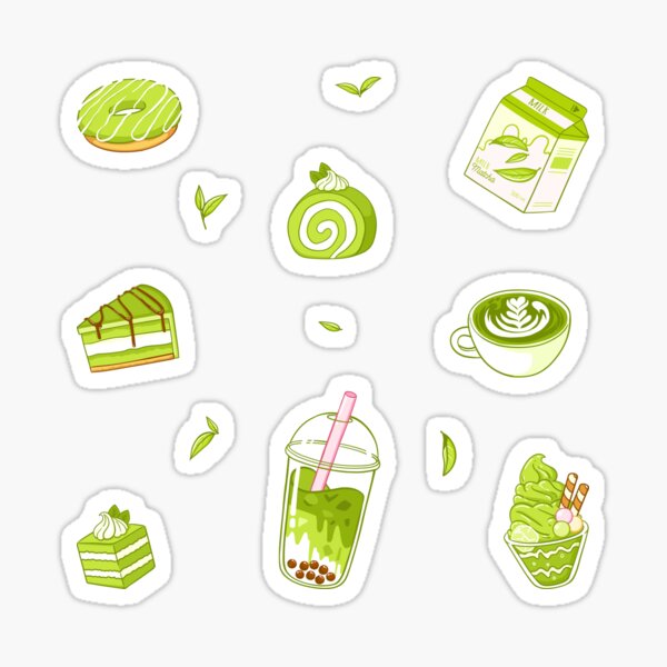 "Assorted Japanese Matcha Dessert - Cake, Donut, Boba Milk Tea, Parfait ...