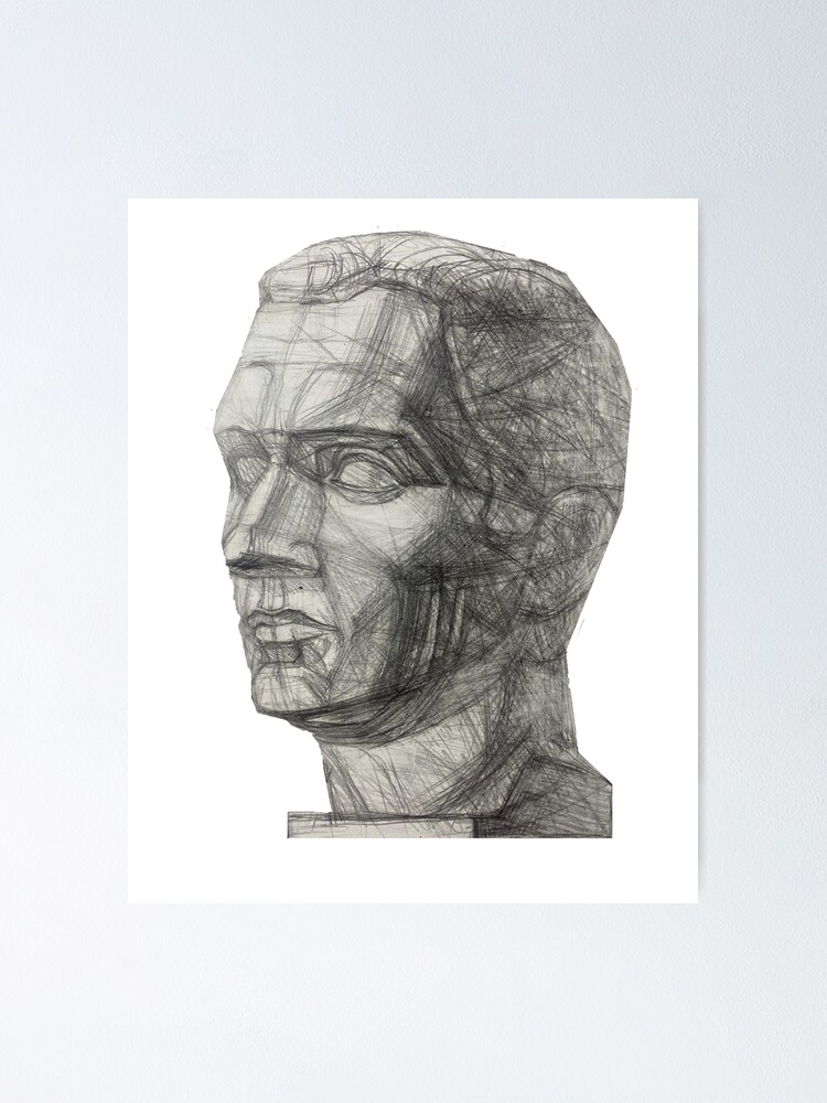"Portrait drawing “The Great Emperor Augustus“" Poster for Sale by ...