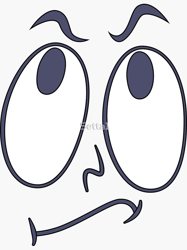 "face expression of emotion" Sticker for Sale by Setta1 | Redbubble